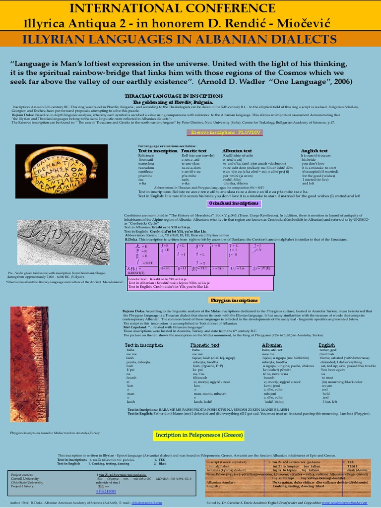 Ancient Albanian Linguistic Roots | PDF | Cognition | Human Communication
