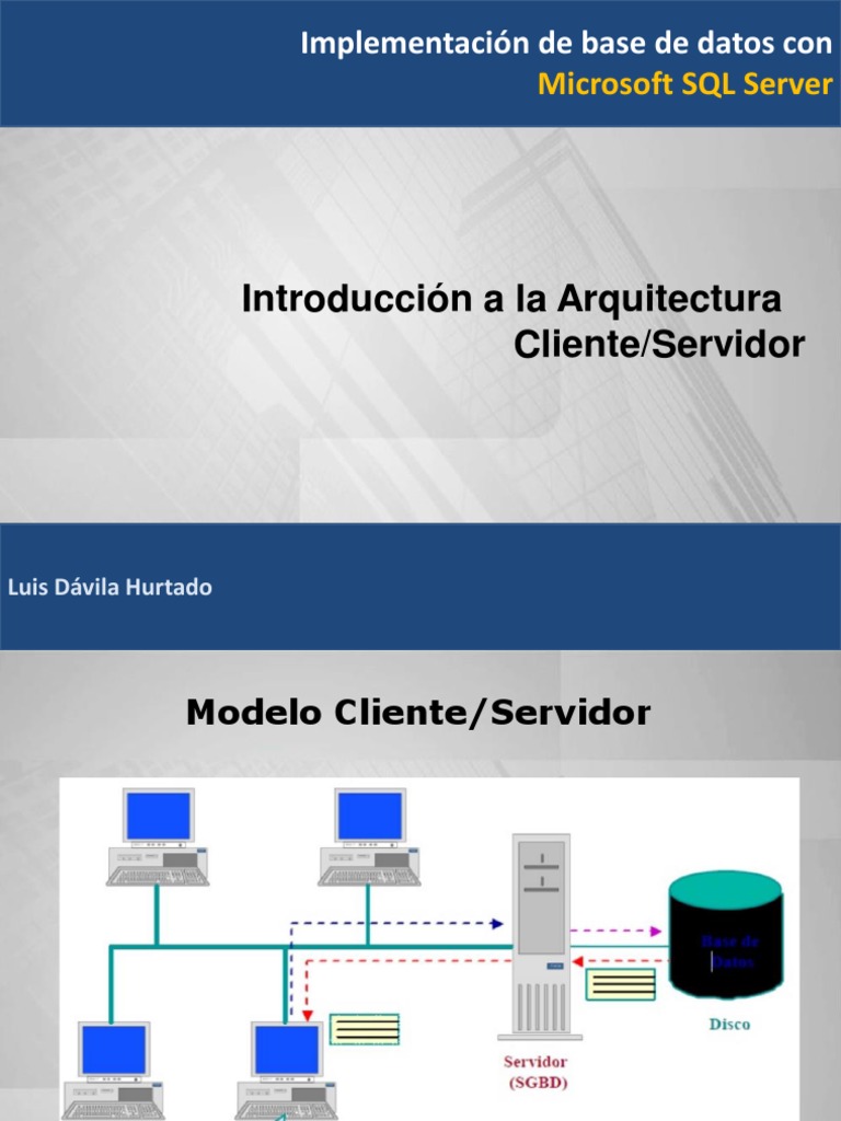 5.1 Arquitectura Cliente Servidor - SQLServer | PDF | Servidor SQL de ...