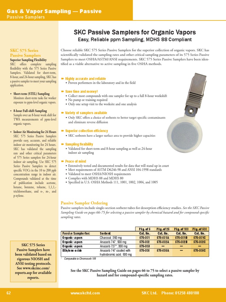 062-063 Passive Samplers - ULTRA Passive Samplers | PDF | Volatile ...