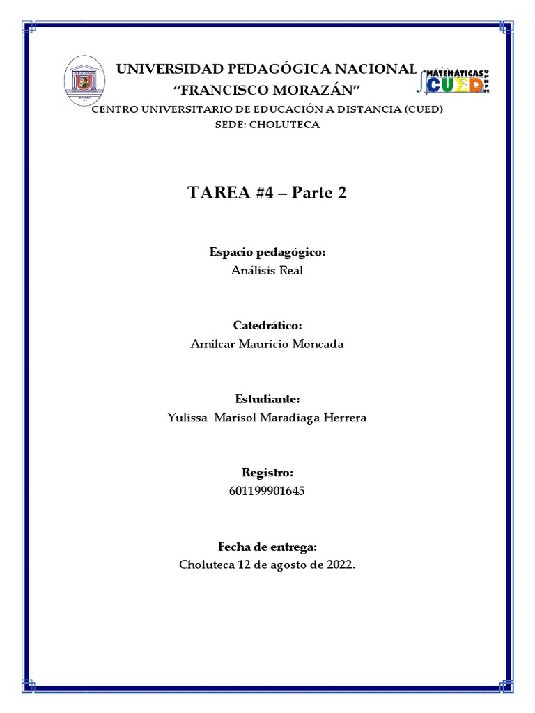 TAREA #4 (PARTE 2) - Yulissa Maradiaga | PDF | Pendiente | Línea (geometría)