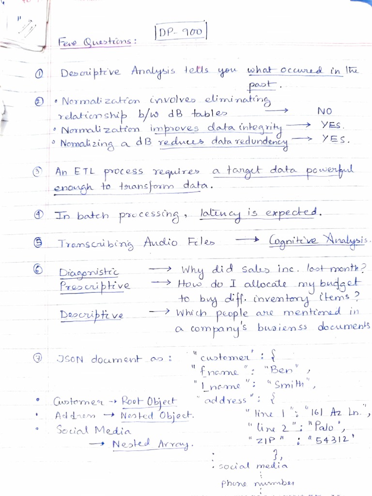 DP-900 Handwritten Notes | PDF
