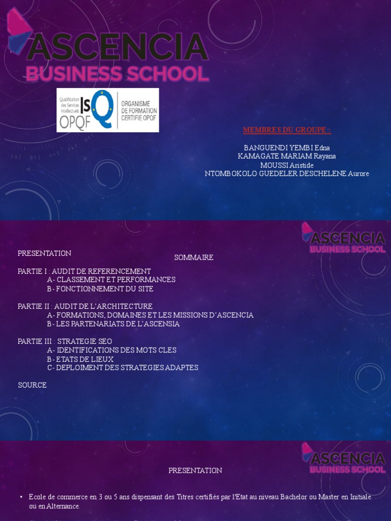 Audit SEO d'Ascencia Business School | PDF | Optimisation de moteur de ...