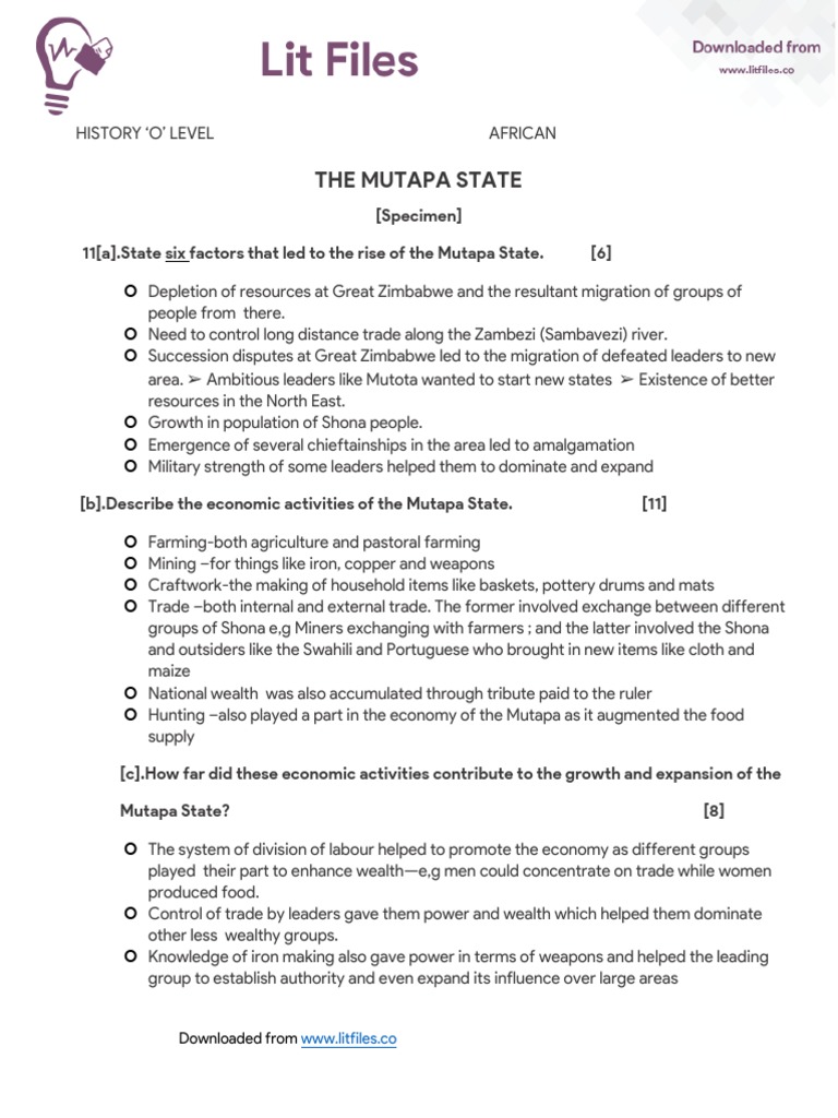 Mutapa State | PDF