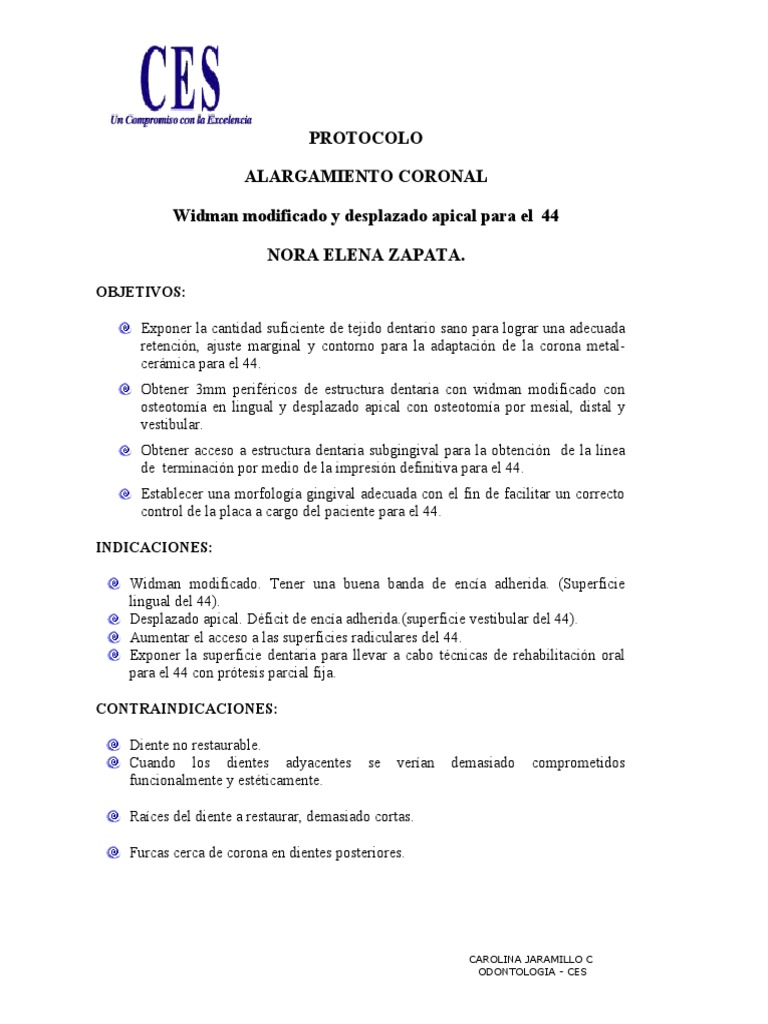 Widman Modificado y Desplazado Apical Del 44 | PDF | Odontología ...