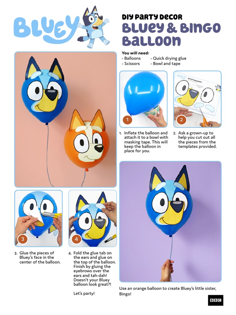 Bluey & Bingo Balloon: Diy Party Decor | Download Free PDF | Consumer ...