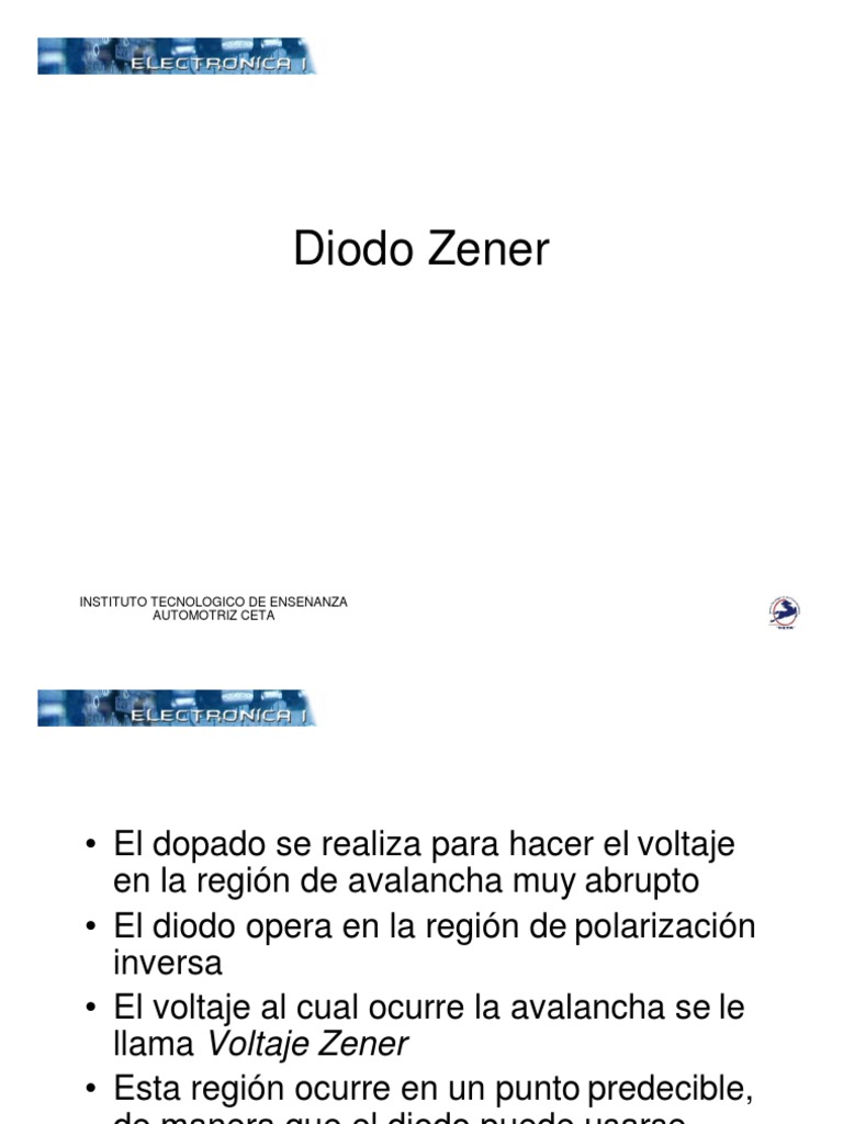 Diodo Zener | PDF | Ciencia y matemáticas