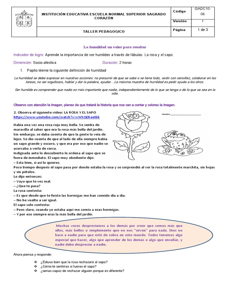 La Rosa y El Sapo PPA 2 | PDF