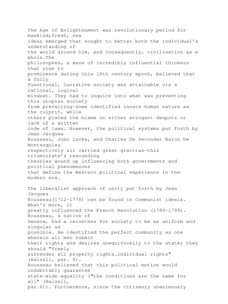 Philosophes & The Enlightenment | PDF | John Locke | Montesquieu