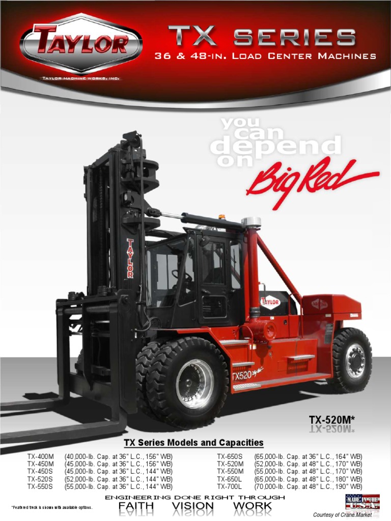 Taylor Lift Trucks Spec 6fd65f | PDF | Elevator | Crane (Machine)