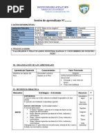 Sesion de Aprendizaje N°12 3ro. El Folklore Iii Bim. | PDF | Tradiciones | Folklore