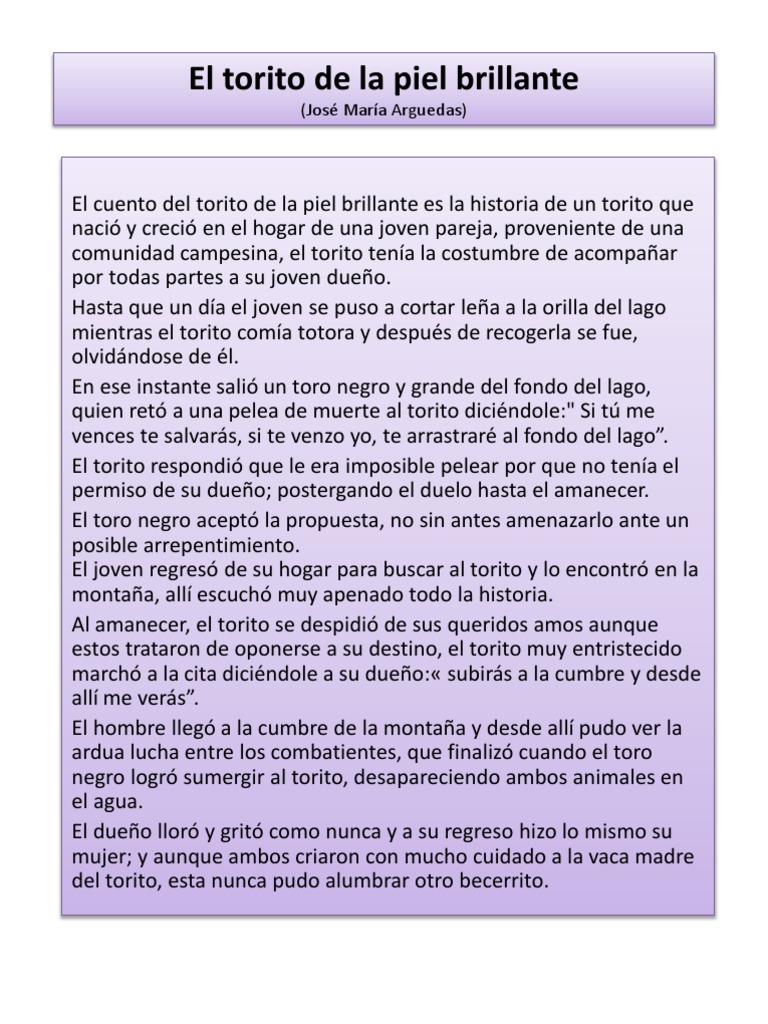 El Torito de La Piel Brillante | PDF