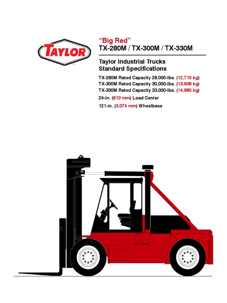 “Big Red” TX-280M _ TX-300M _ TX-330M - Taylor Machine Works | PDF | Horsepower | Axle