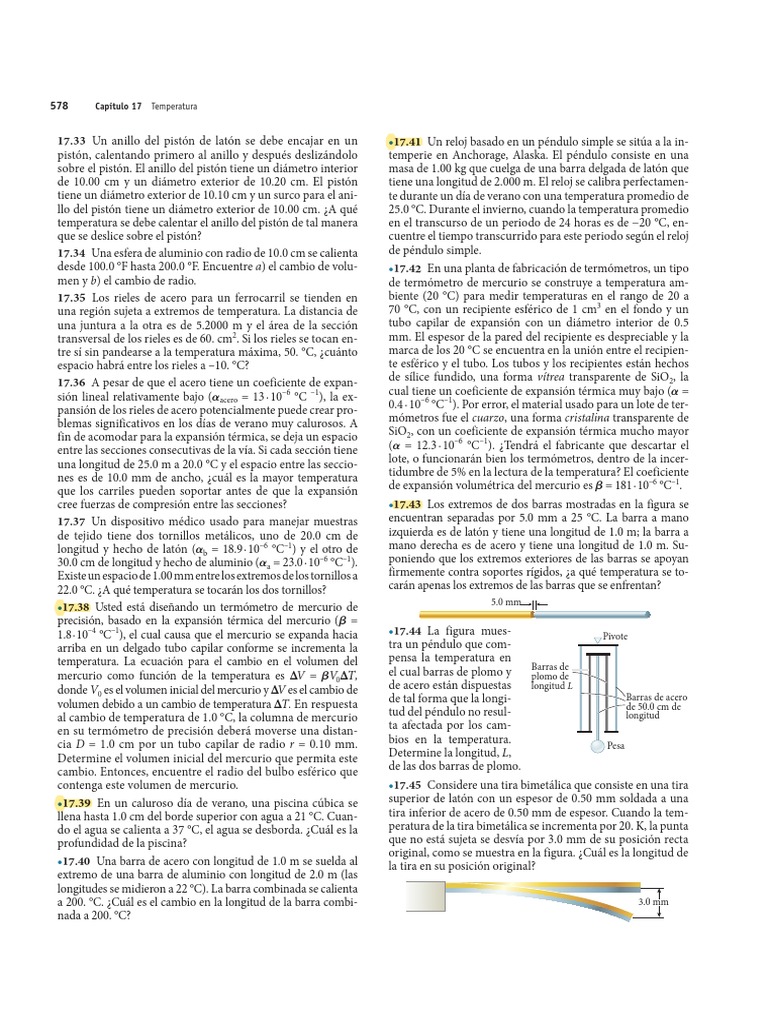 Cuestionario Caps 17 y 18 Calor | PDF | Calor | Temperatura