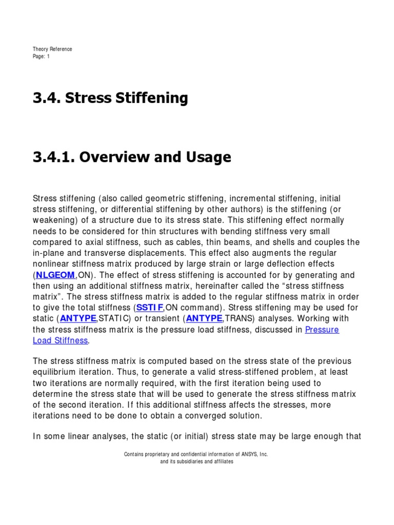 3.4. Stress Stiffening | PDF | Stress (Mechanics) | Buckling