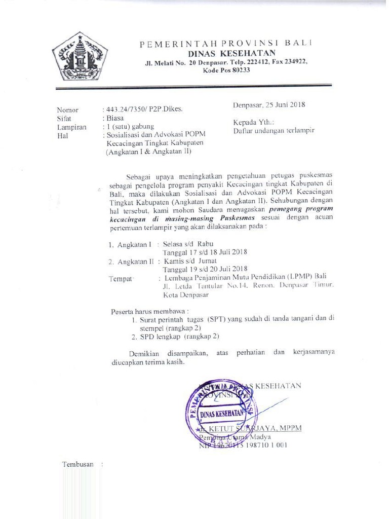 Scan Surat Angkatan I Dan II-1 | PDF