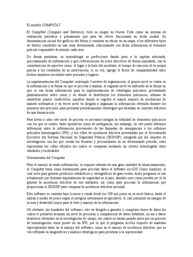 El Modelo COMPSTAT | PDF | Software | Informática