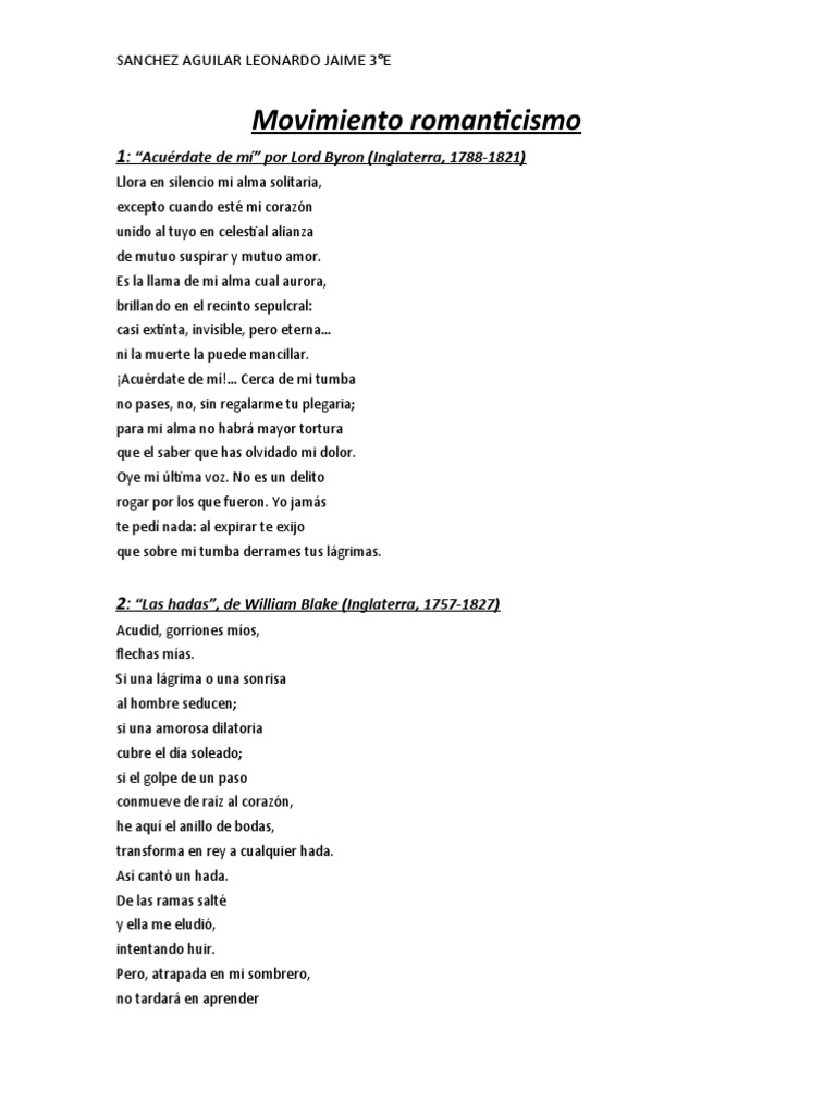 Poemas de Español | PDF