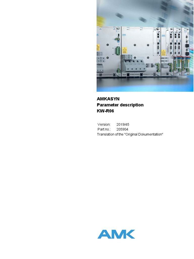 PDK 205904 Parameter Description kw-r06 en | PDF | Electric Motor | Feedback