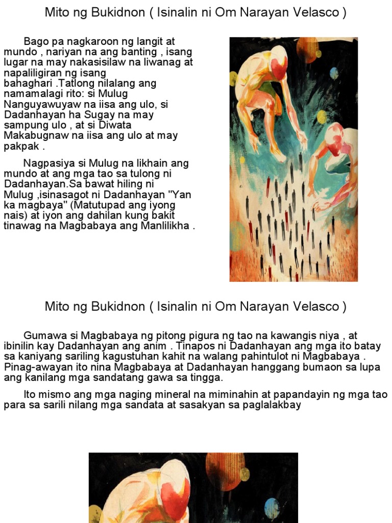 Mito NG Manobo at Bukidnon | PDF