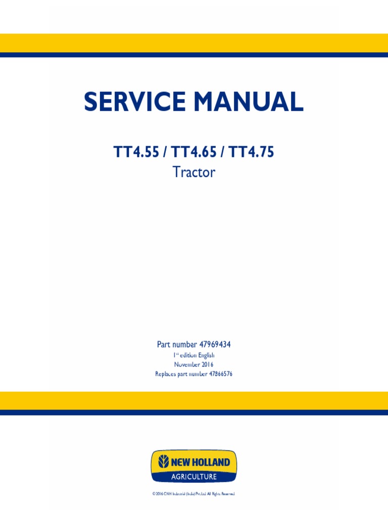 Service Manual: TT4.55 / TT4.65 / TT4.75 | PDF | Vehicle Technology ...