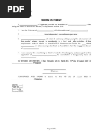 Sample Sworn Statement Template | PDF | Government Information | Government