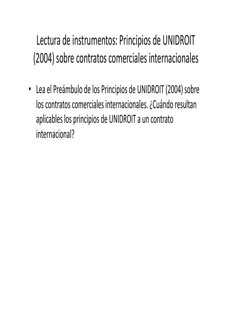 Clase 3 U2.1 DCI211 Ficha de Catedra - Principios de UNIDROIT | PDF ...
