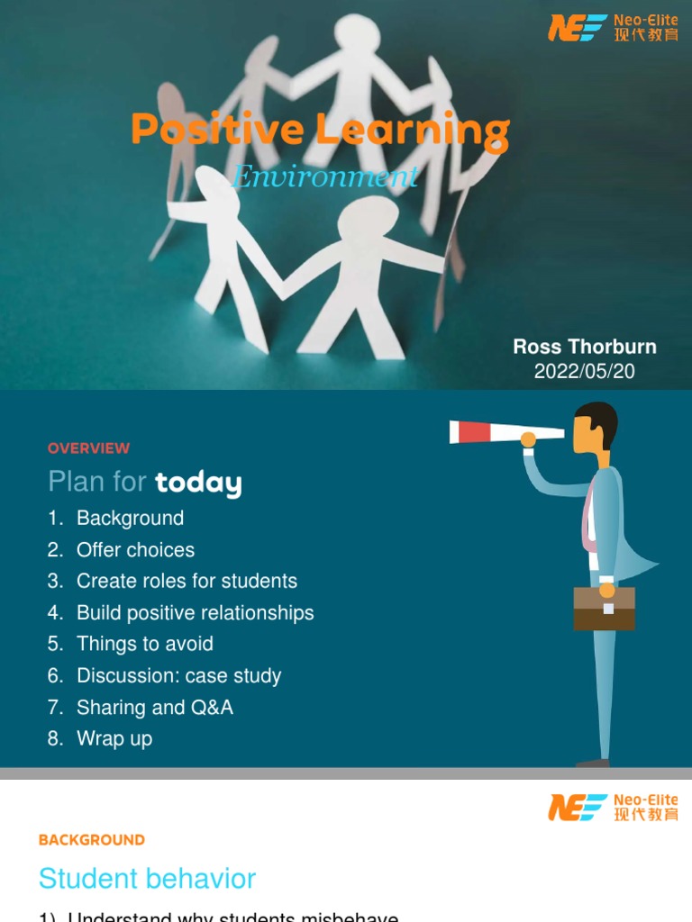 Positive Learning Environment | Descargar gratis PDF | Learning | Teachers
