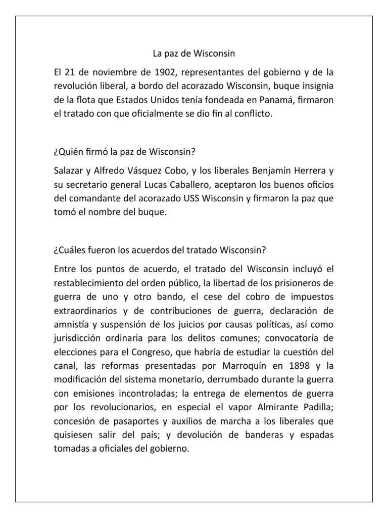 La Paz de Wisconsin | PDF | Política | Historia