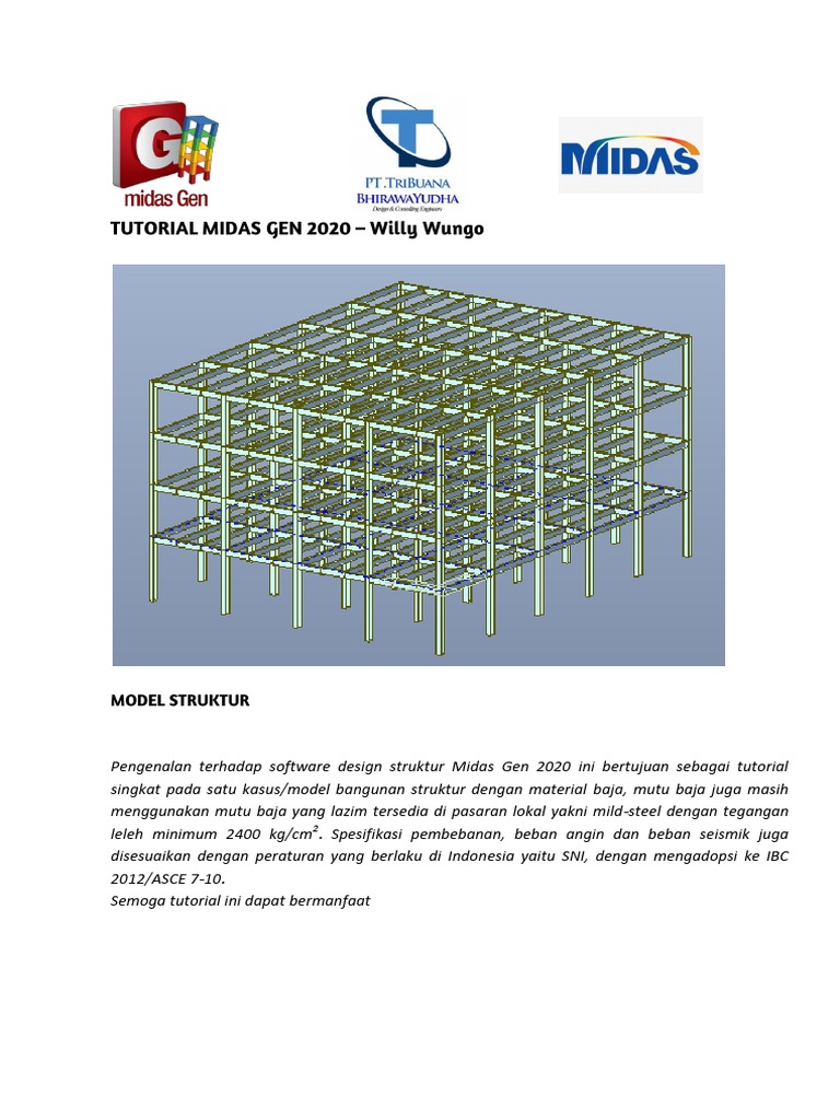 Tutorial Midas Gen - R02nov2020 | PDF