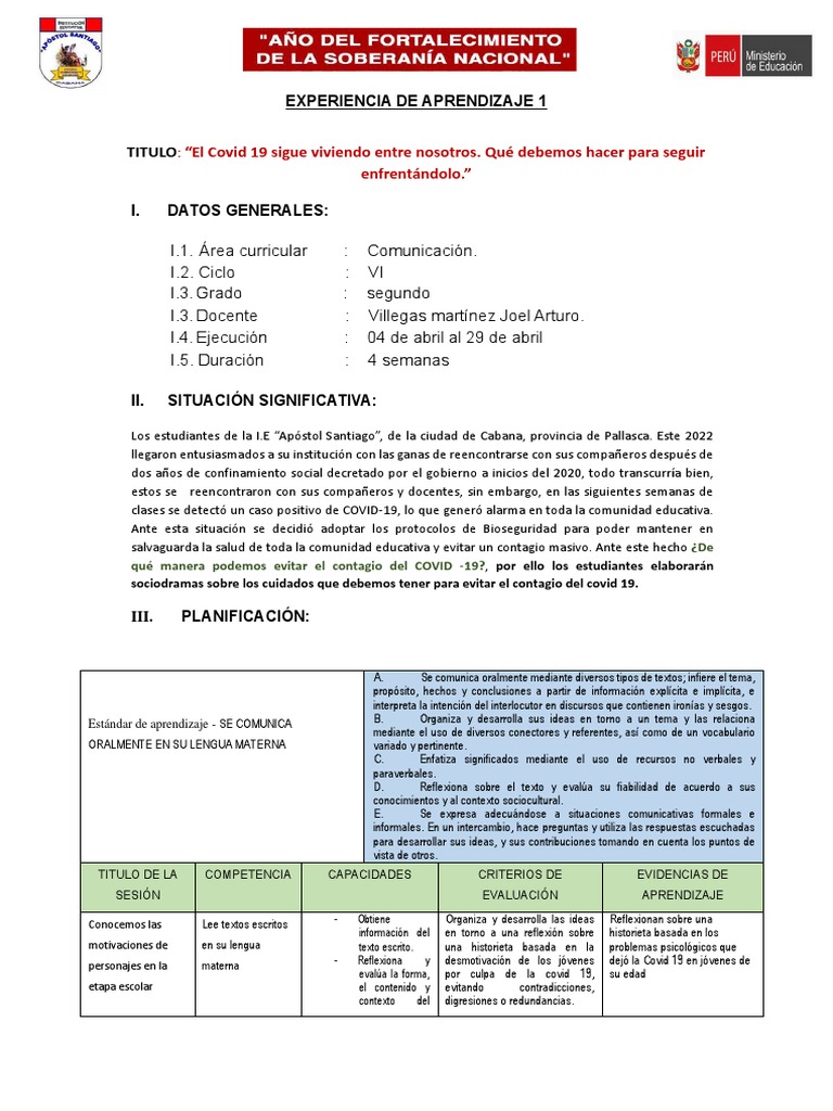 Eda 1 - Segundo | PDF | Aprendizaje | Ciencia cognitiva
