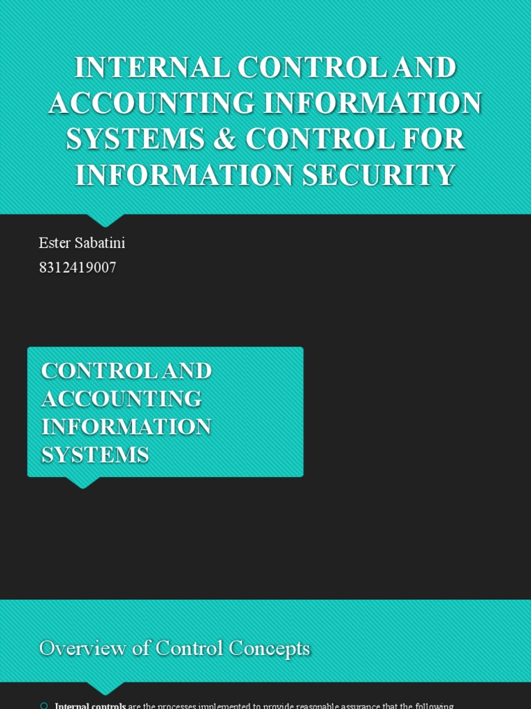 Internal Control and Accounting Information Systems & Control | PDF ...
