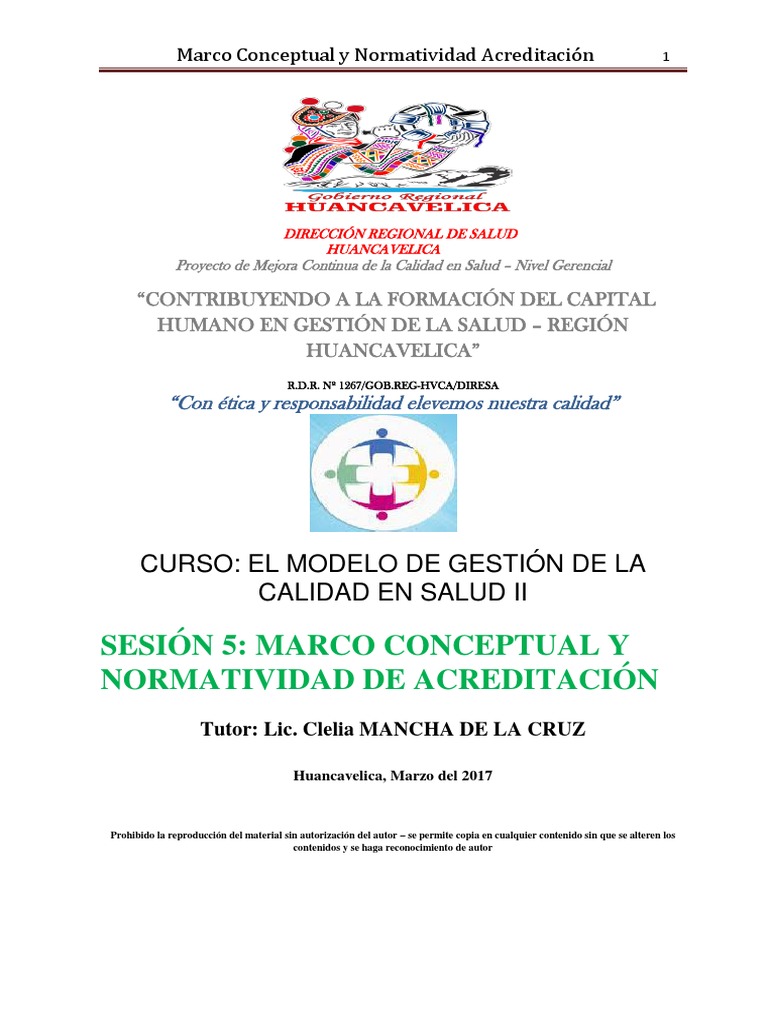 Sesión 5 Marco conceptual y normatividad de acreditación | PDF | Evaluación | Hospital