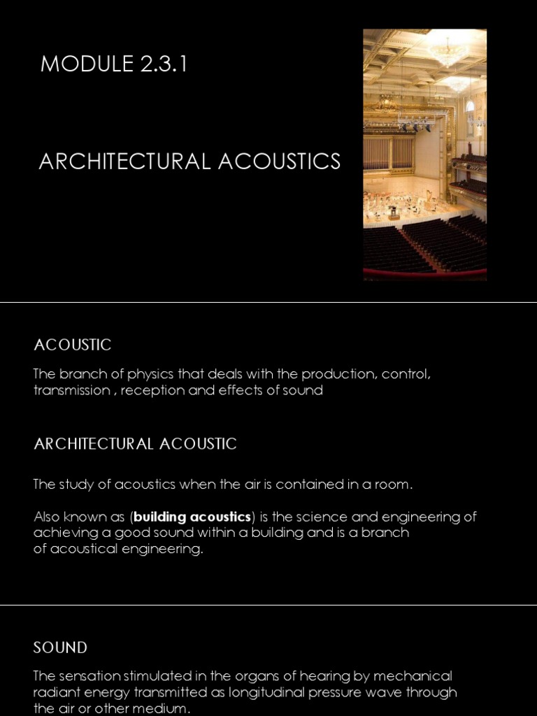 Architectural Acoustics Basics | PDF