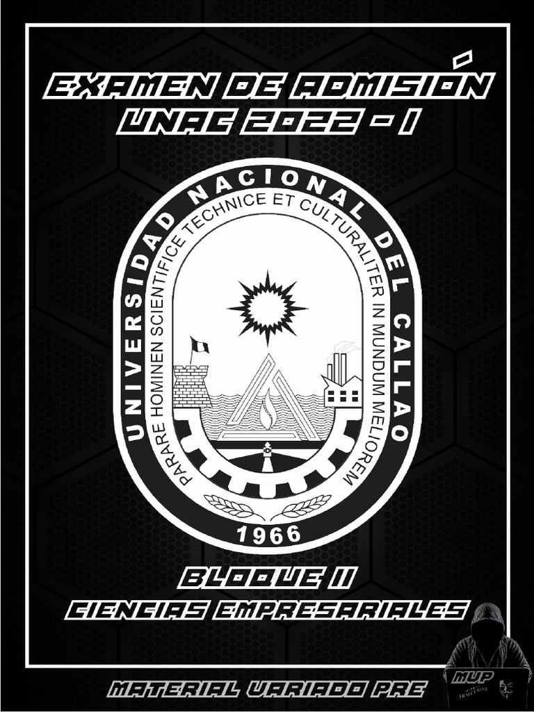 Examen de Admisión UNAC 2022 - I (Bloque II - Ciencias Empresariales) | PDF