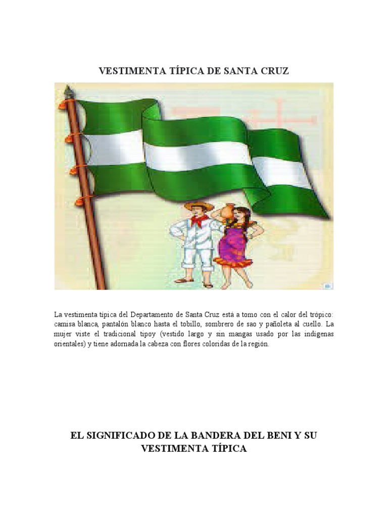 Vestimenta Típica de Santa Cruz | PDF | Ropa