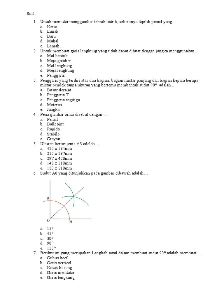 Soal UH Gambar Teknik Listrik X TTL | PDF | Metode & Bahan Ajar | Teknologi & Rekayasa