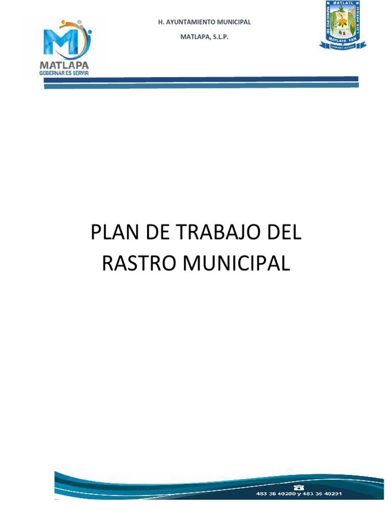 Rastro Municipal Plan de Desarrollo Municipal 2016 | PDF | Carne