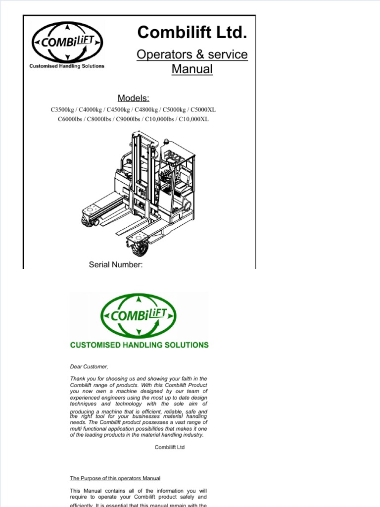 Vdocuments - MX Combilift LTD Operators Service Manual | PDF | Truck ...