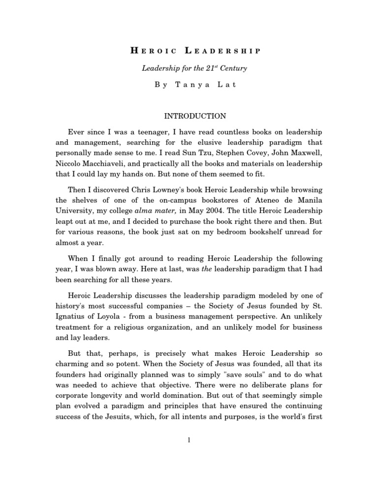 Heroic Leadership | PDF | Hero | Leadership