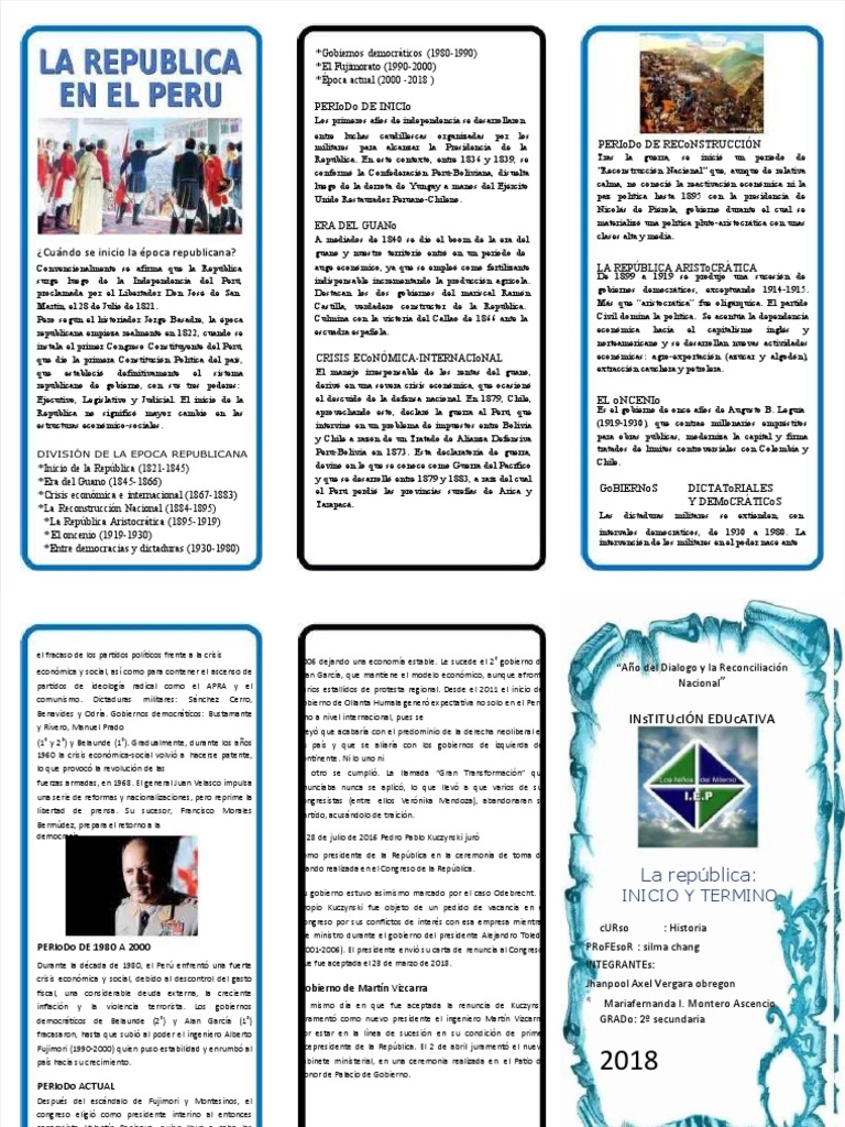 Republica Triptico | PDF | Perú | Comunidad andina