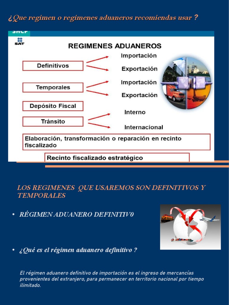 Que Regimen o Reg I Menes Aduaneros Recomiendas Usar | PDF | Finanzas y ...