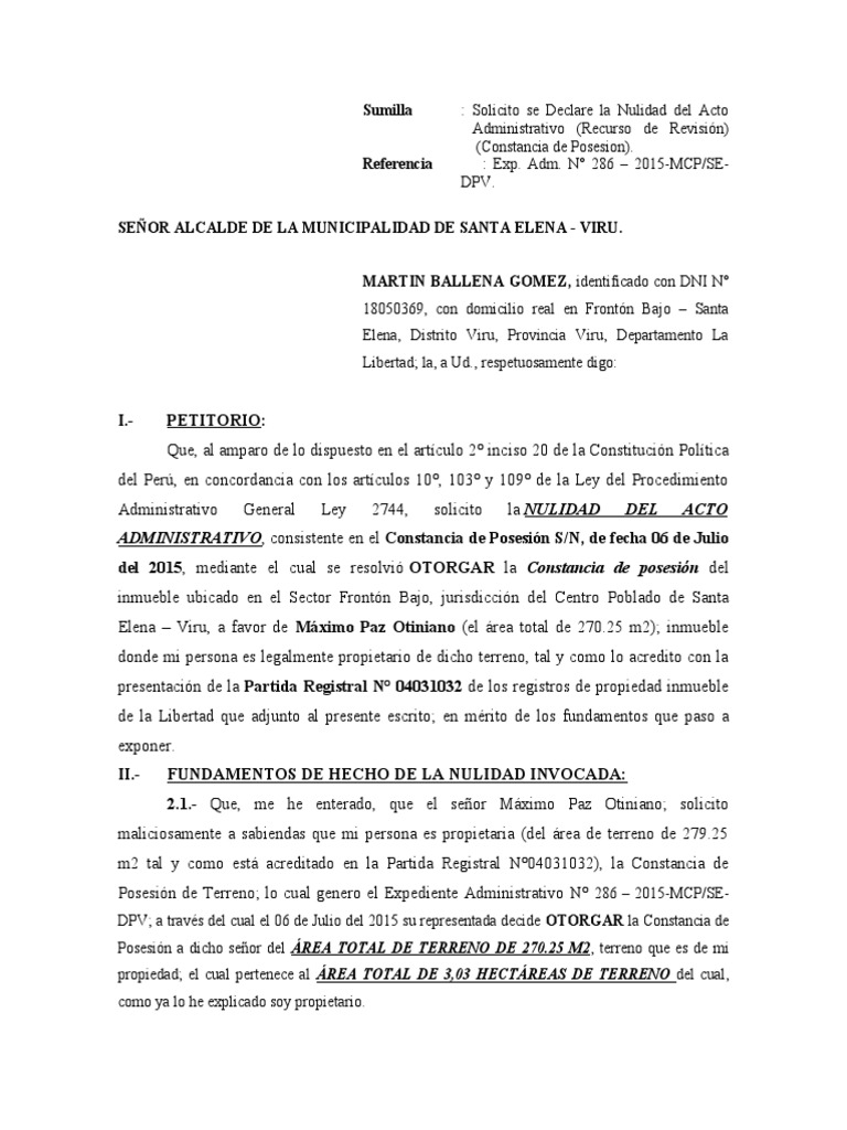 Solicito Resolucion | PDF | Etica Aplicada | Ley Pública