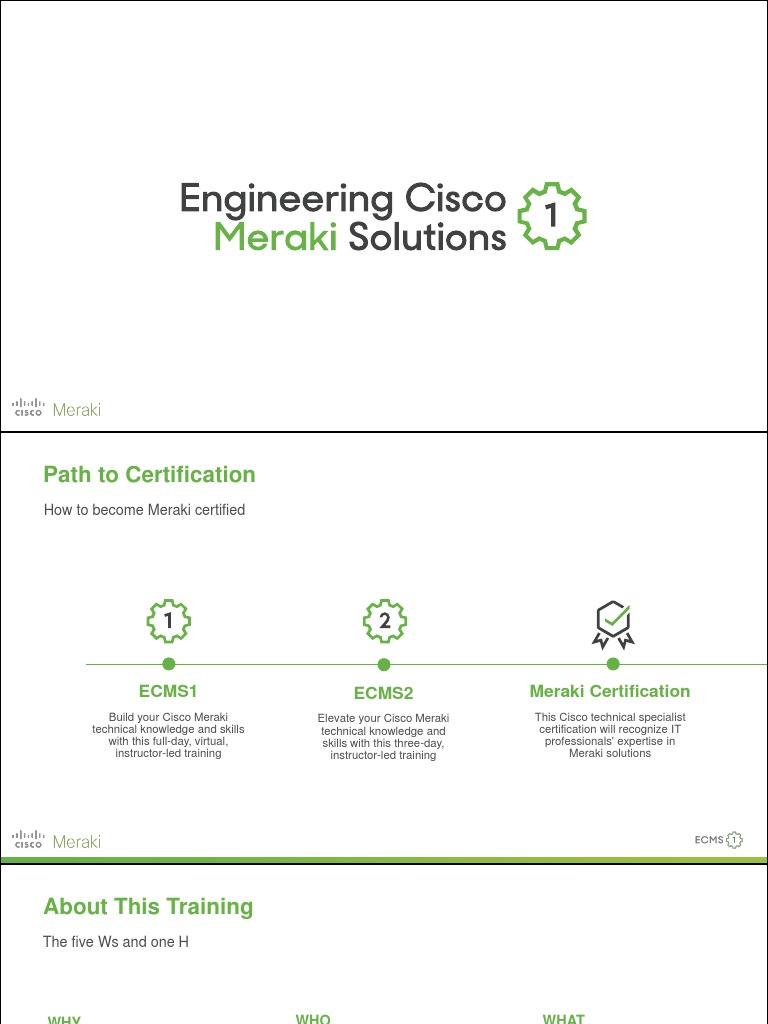 Cisco Meraki - ECMS1 Presentation | PDF | Computer Network | Wi Fi