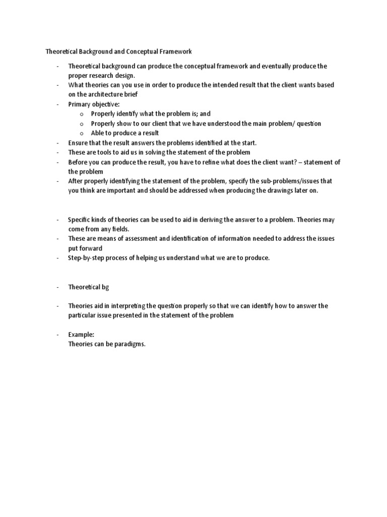 Theoretical Background and Conceptual Framework: Guiding Theories and ...