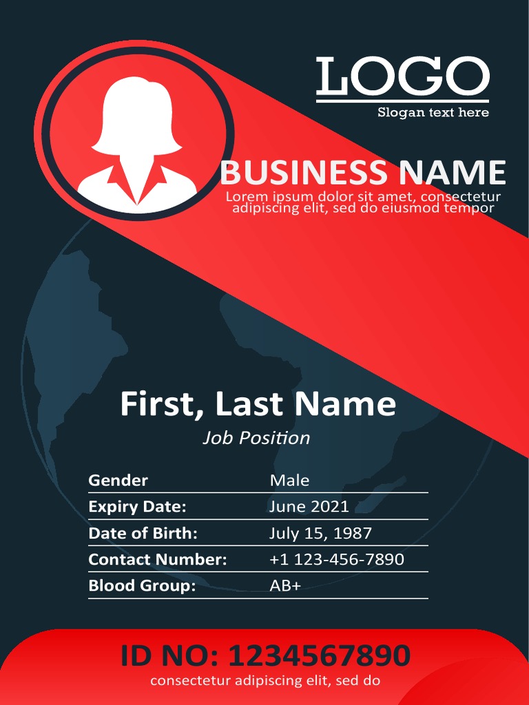 Business Manager Id Card Badge Template | PDF | Career & Growth