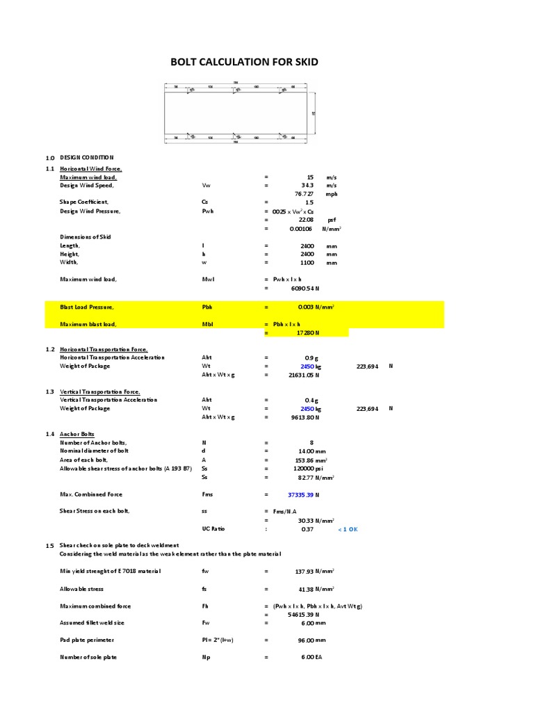Master Bolt Calculation | PDF | Strength Of Materials | Solid Mechanics