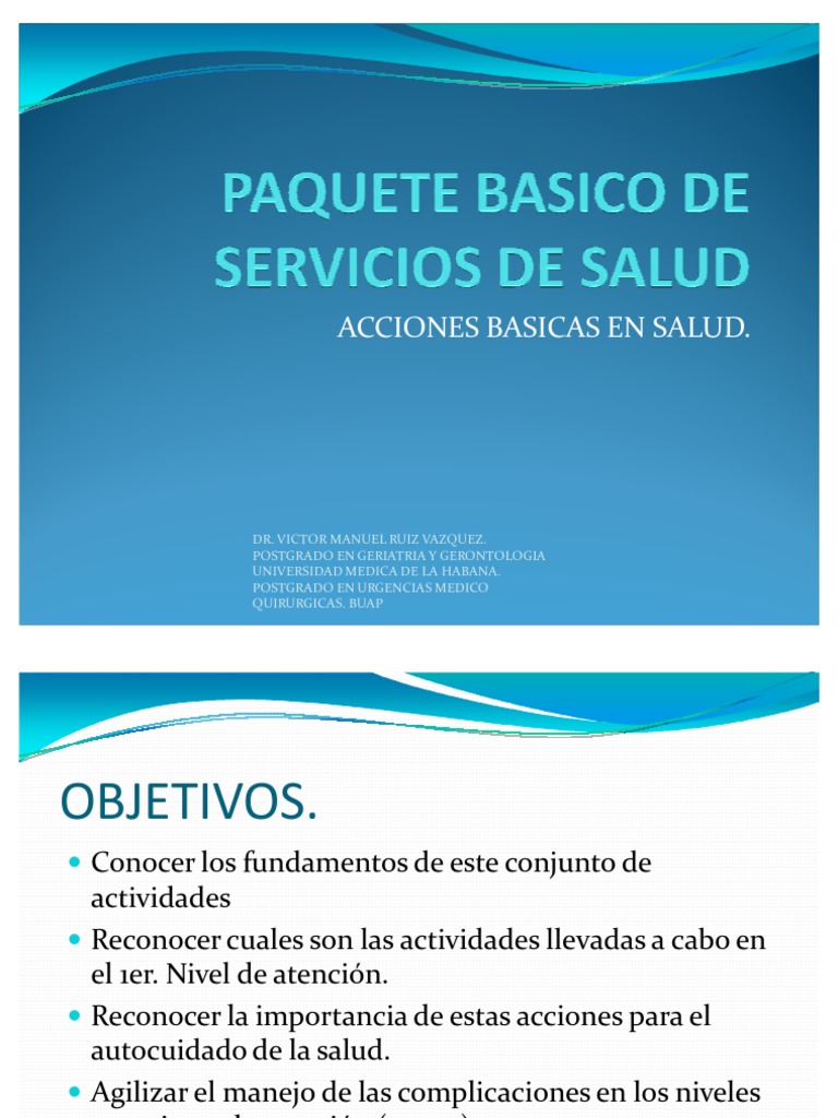 Paquete Basico de Servicios de Salud | PDF
