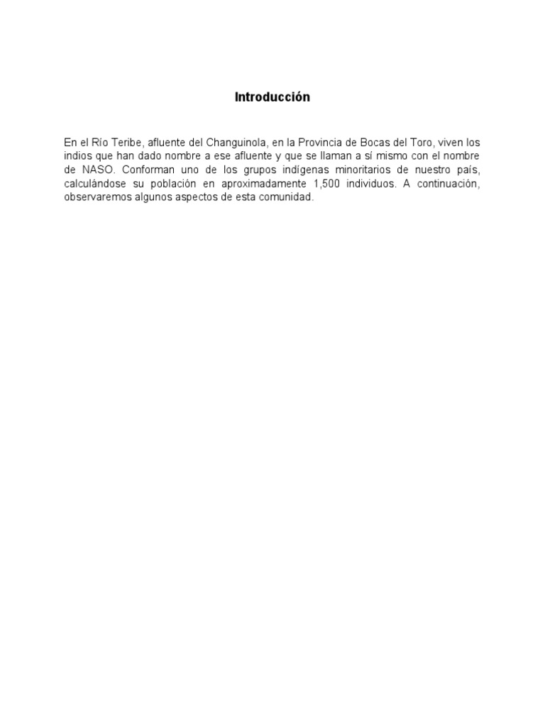 Los Naso Teribes | PDF