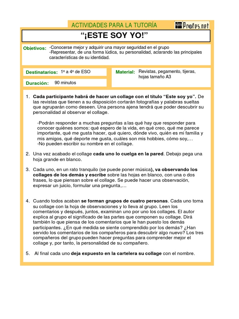 Collage Este Soy Yo | PDF