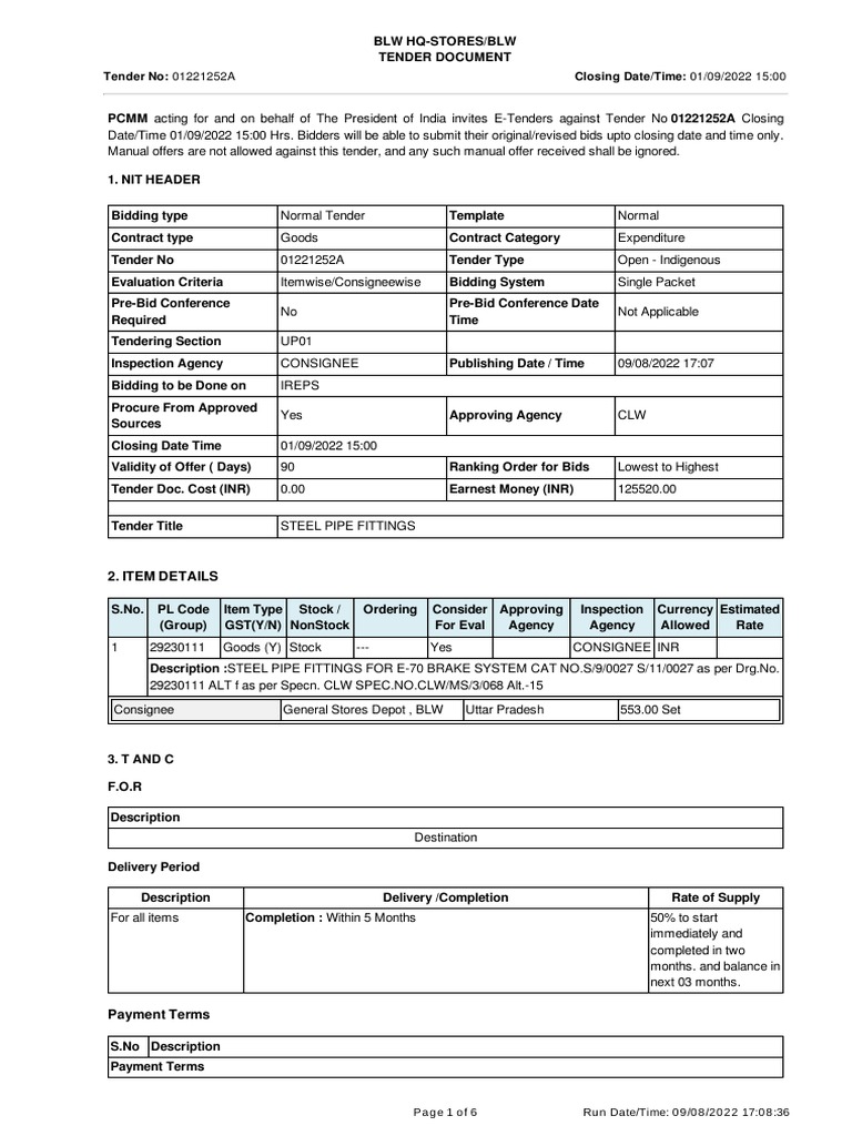 Steel Pipe Fittings | PDF | Procurement | Economies